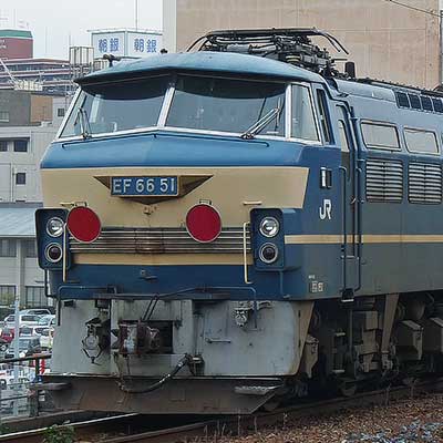 EF66 43＋EF66 51，下関総合車両所へ｜鉄道ニュース｜2009年9月18日掲載｜鉄道ファン・railf.jp