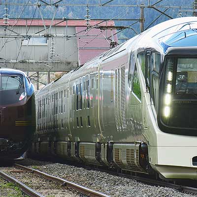 E655系とE001形が磐越西線で並ぶ｜鉄道ニュース｜2018年4月18日掲載｜鉄道ファン・railf.jp