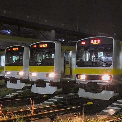 「闇夜に輝けE231系！中野電車区midnight tour」開催｜鉄道ニュース｜2022年9月26日掲載｜鉄道ファン・railf.jp