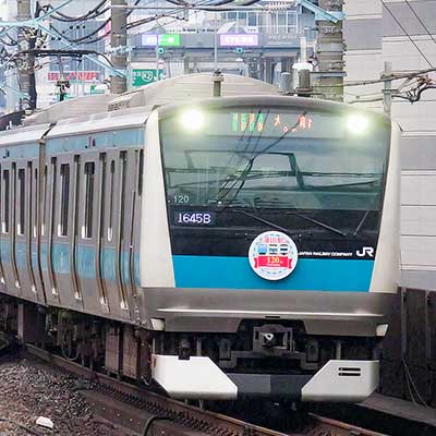 E233系サイ120編成に「蒲田駅開業120周年記念」ヘッドマーク｜鉄道ニュース｜2024年5月20日掲載｜鉄道ファン・railf.jp